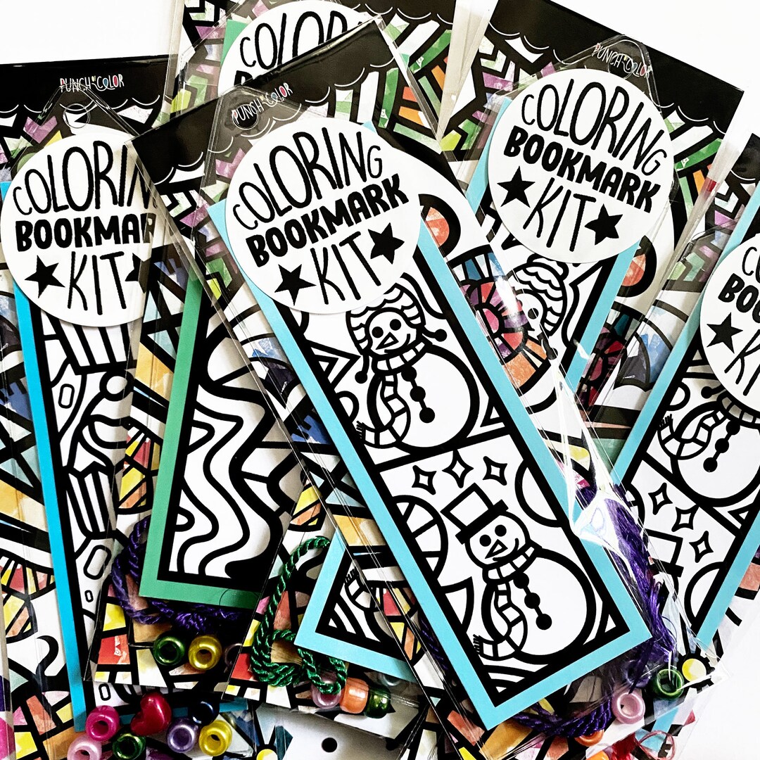 Snowman Coloring Bookmarks, Snowman Birthday Party Favors, Winter ...