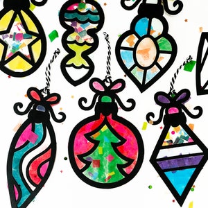 Ornament Making DIY Kit, Tissue Paper Christmas Ornament Arts and ...