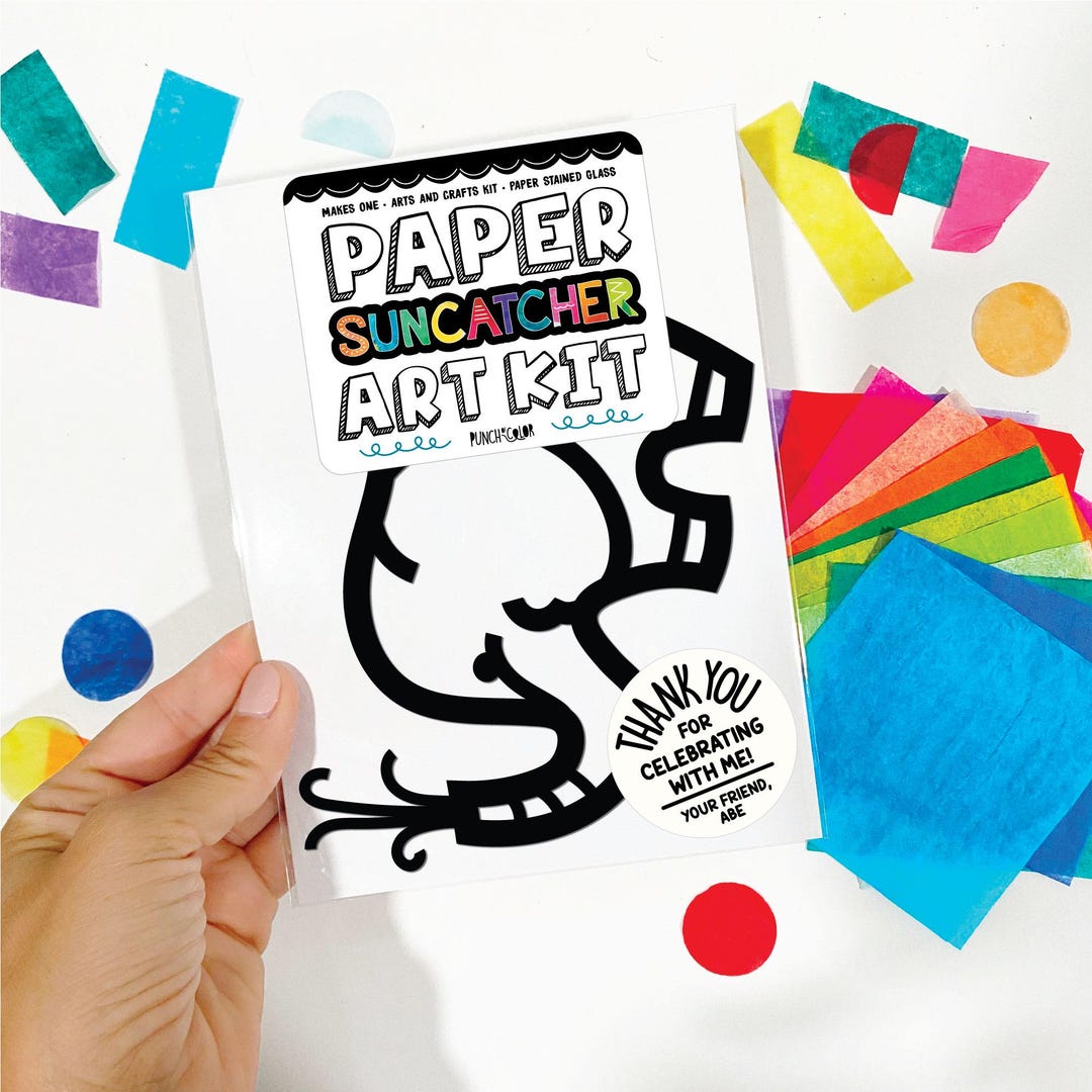 Elephant Craft Kit for Kids, Zoo Themed Birthday Party Activities ...