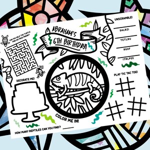 Snake Coloring Bookmarks, Reptile Birthday Party Favor and Activity for ...