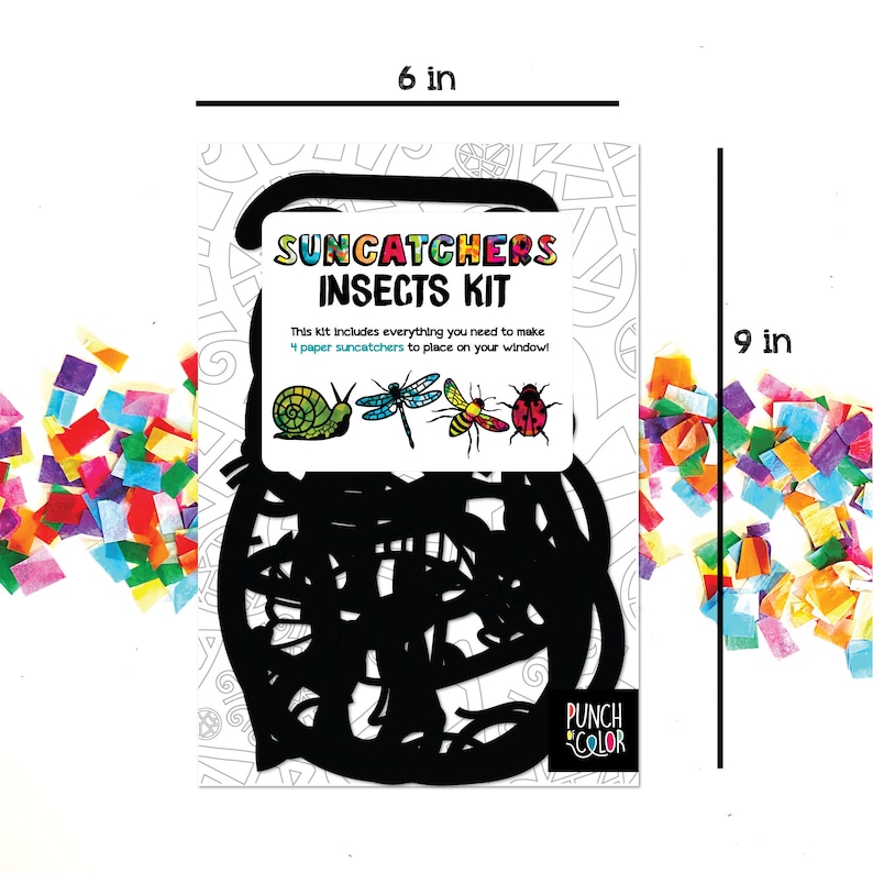 Bugs and Insects Suncatcher Arts and Crafts Kit for Kids, Preschool ...