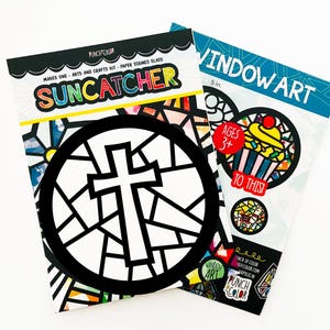 Bulk Cross Suncatcher Paper Craft Kit, Quiet Sunday School Church ...