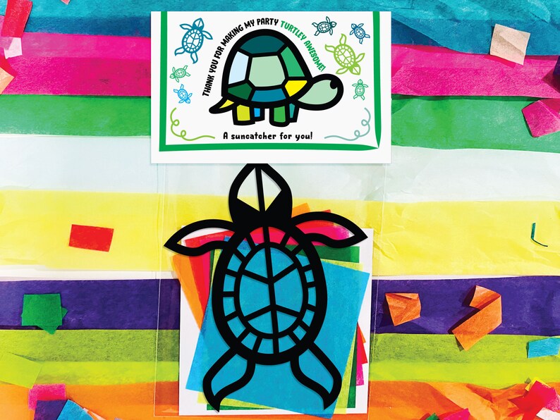 16 Bulk Turtle Suncatcher Kit Under the Sea Birthday Party - Etsy