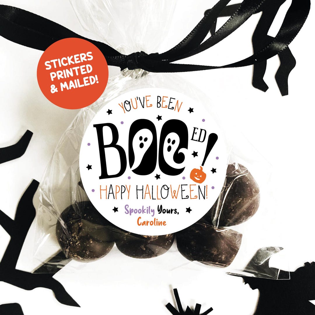 Halloween You've Been Booed Party Favor Stickers, Halloween Classroom ...