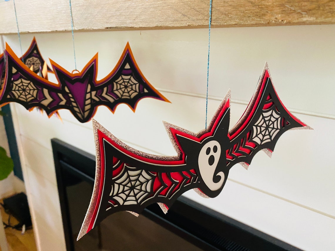 SVG 3D Layered Bat Halloween Paper Craft for Cricut or - Etsy