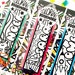 Personalized Bookmarks to Color Kids Birthday Party Favors or Activity ...
