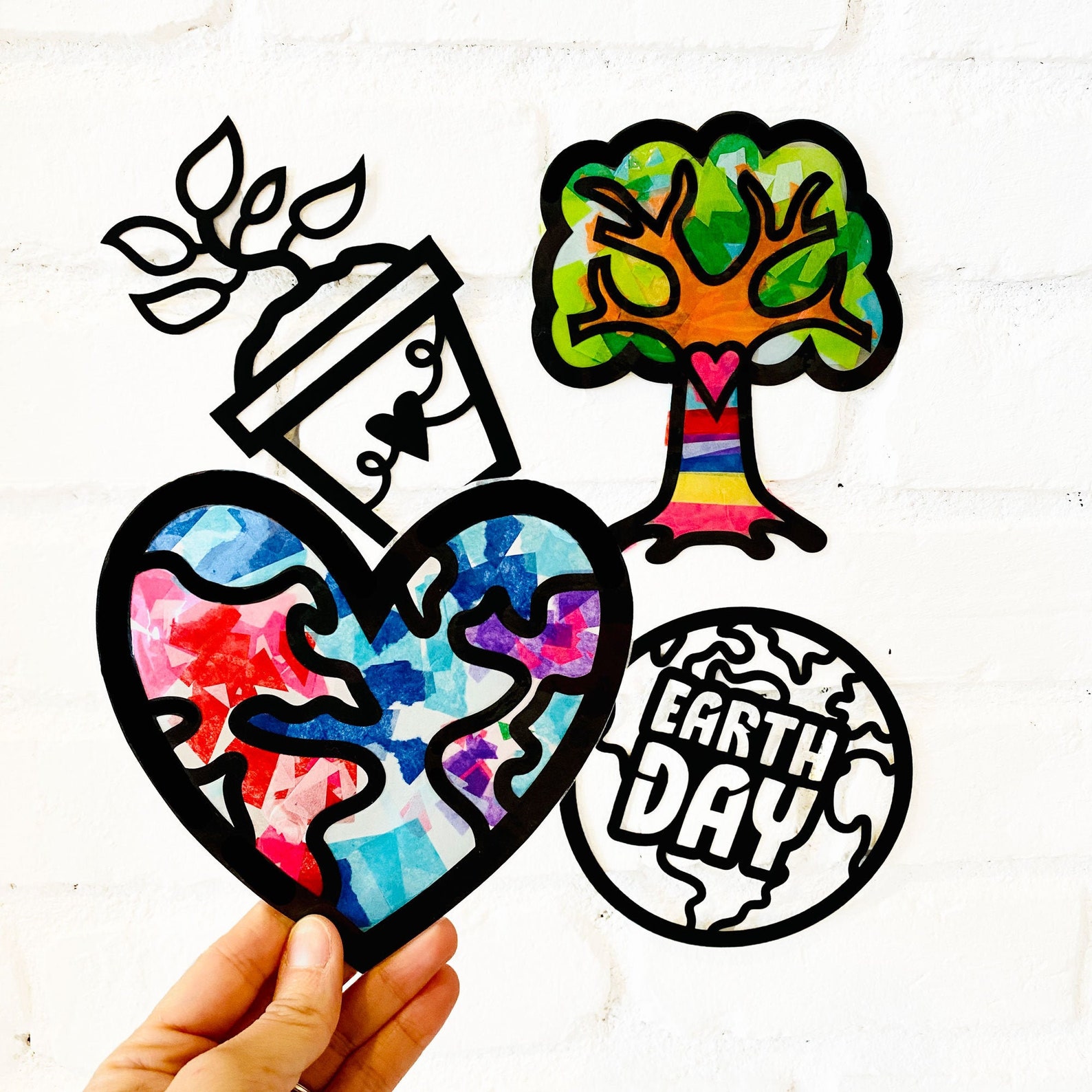 Earth Day Suncatcher Kit Earth Day Arts and Crafts Activity - Etsy