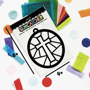 Cross Suncatcher Window Art, Christian Sunday School Activity for Kids ...