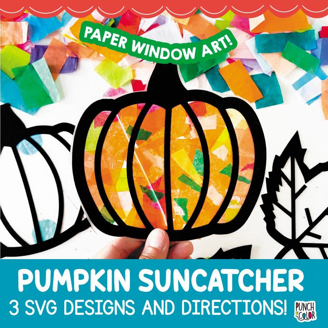 SVG File 3 Pumpkins, Make Fall Suncatchers on Your Cricut, Instant ...
