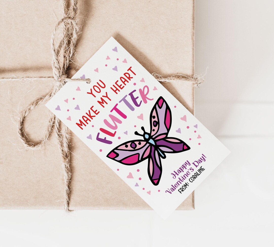 Butterfly Valentine Printable, Valentine's Day You Make My Heart ...