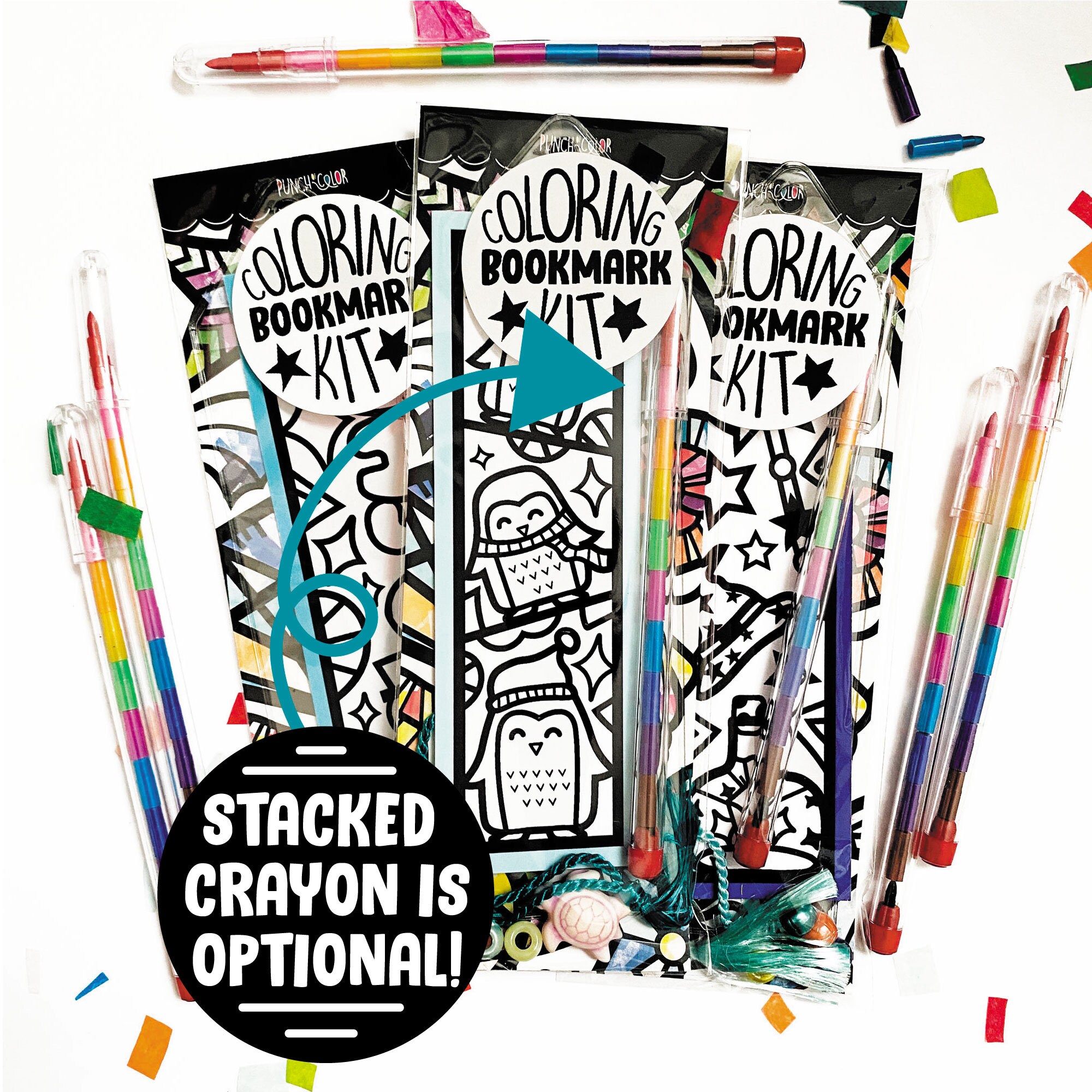 Personalized Bookmarks to Color, Kids Birthday Party Favors, Coloring ...
