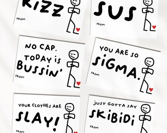 Slang Kids Valentine's Day Cards, Printable Classroom Valentine ...