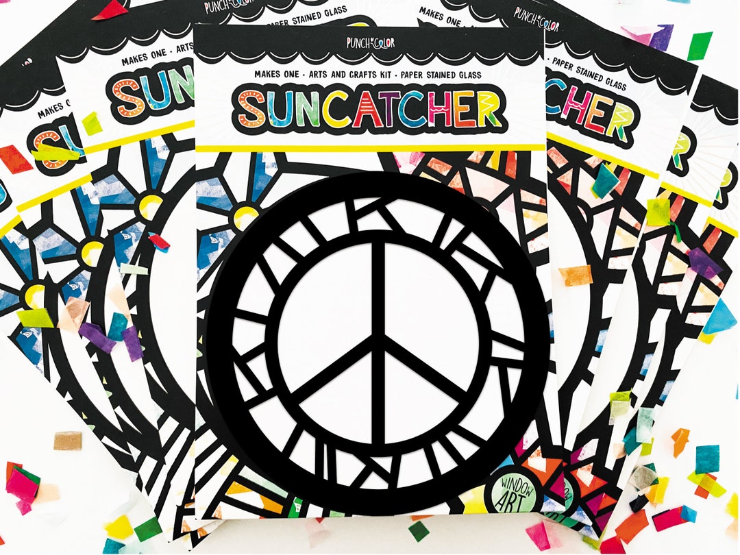Peace Sign Suncatcher Craft Kit Hippie Birthday Party Favors for Kids ...