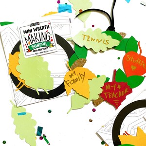 Thankful Wreath Arts and Crafts for Kids, Thanksgiving Gratitude ...