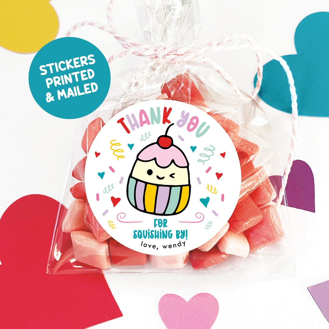 Squishmallow Thank You Stickers, Printed and Mailed Squishy Favor Gift ...