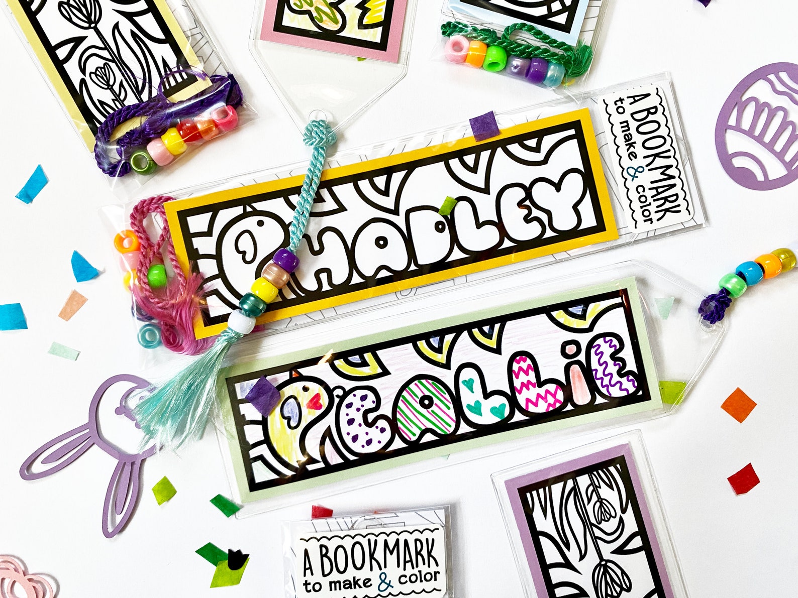 Bunny Rabbit Bookmark to Color Easter Basket Stuffer for - Etsy