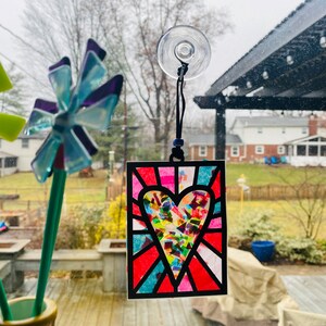 15+ Valentine's Day Heart Paper Stained Glass Project, Kids Classroom ...