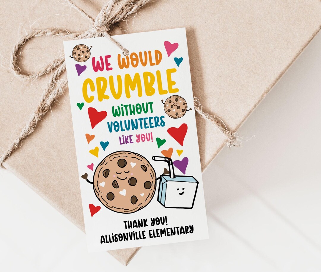 Volunteer Appreciation Gift Tag Printable, Teacher Appreciation Day ...