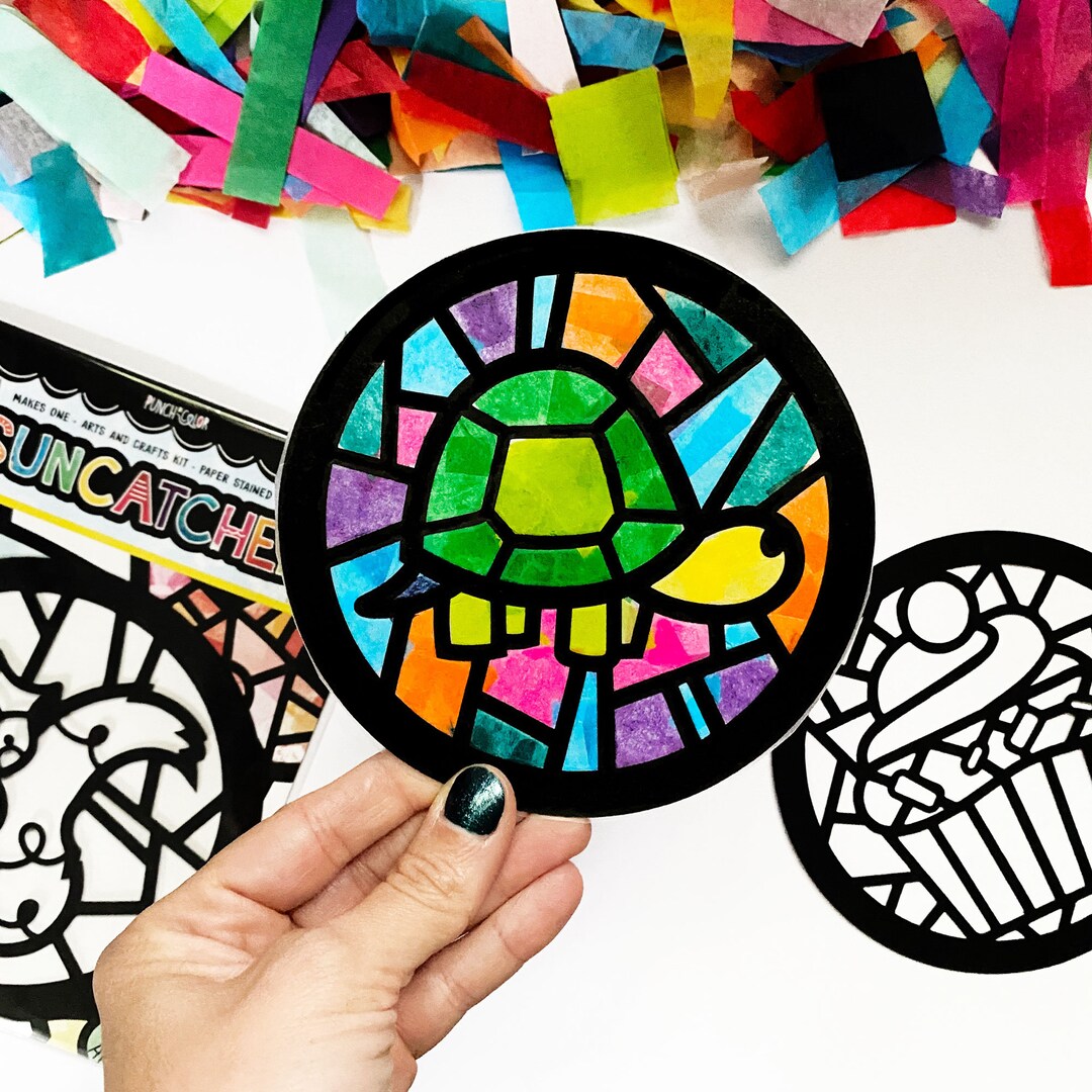 Turtle Suncatcher Art Kit, Reptile Birthday Party Favors, Under the Sea ...