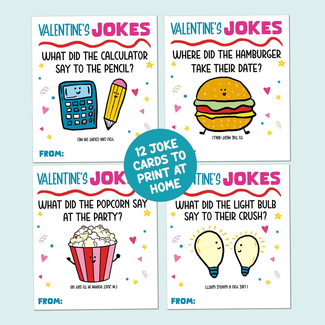 Joke Valentines Day Cards Printable, Kids Funny Valentine's Day Card ...