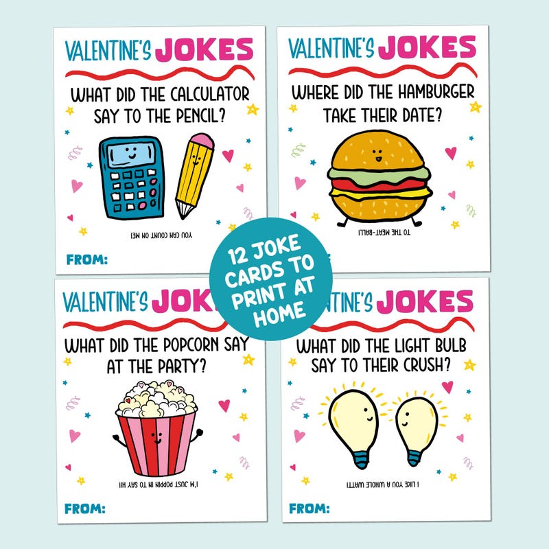 Valentine Joke Printable - Etsy