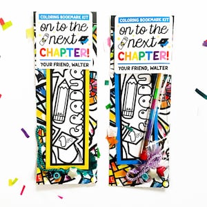 Graduate Coloring Bookmark Favor, Preschool Graduation Party Favors ...