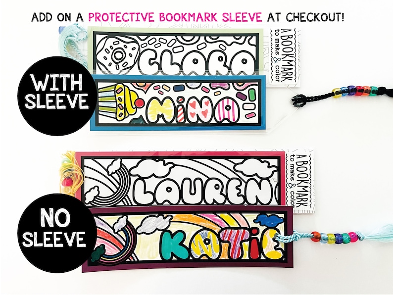 Personalized Bookmarks to Color Kids Birthday Party Favors - Etsy