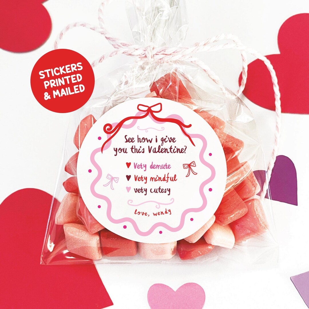 Very Demure Very Cutesy Valentines Stickers for Girls, Coworker Meme ...