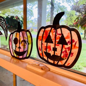 Halloween Suncatcher Arts and Crafts Kit for Kids - Halloween Themed ...