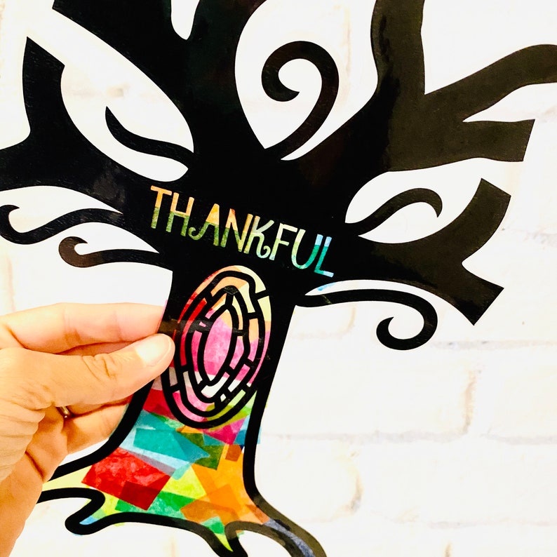 Thankful Tree Suncatcher Kit Kids Craft Kit Thanksgiving | Etsy