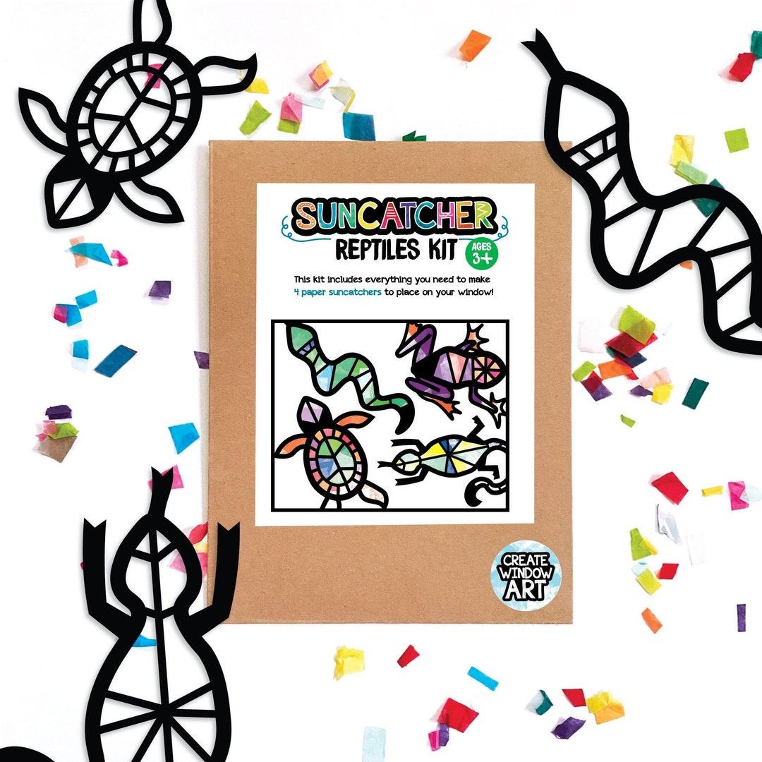 Reptiles Arts and Crafts Kit for Kids, Birthday Gift for Toddler or ...
