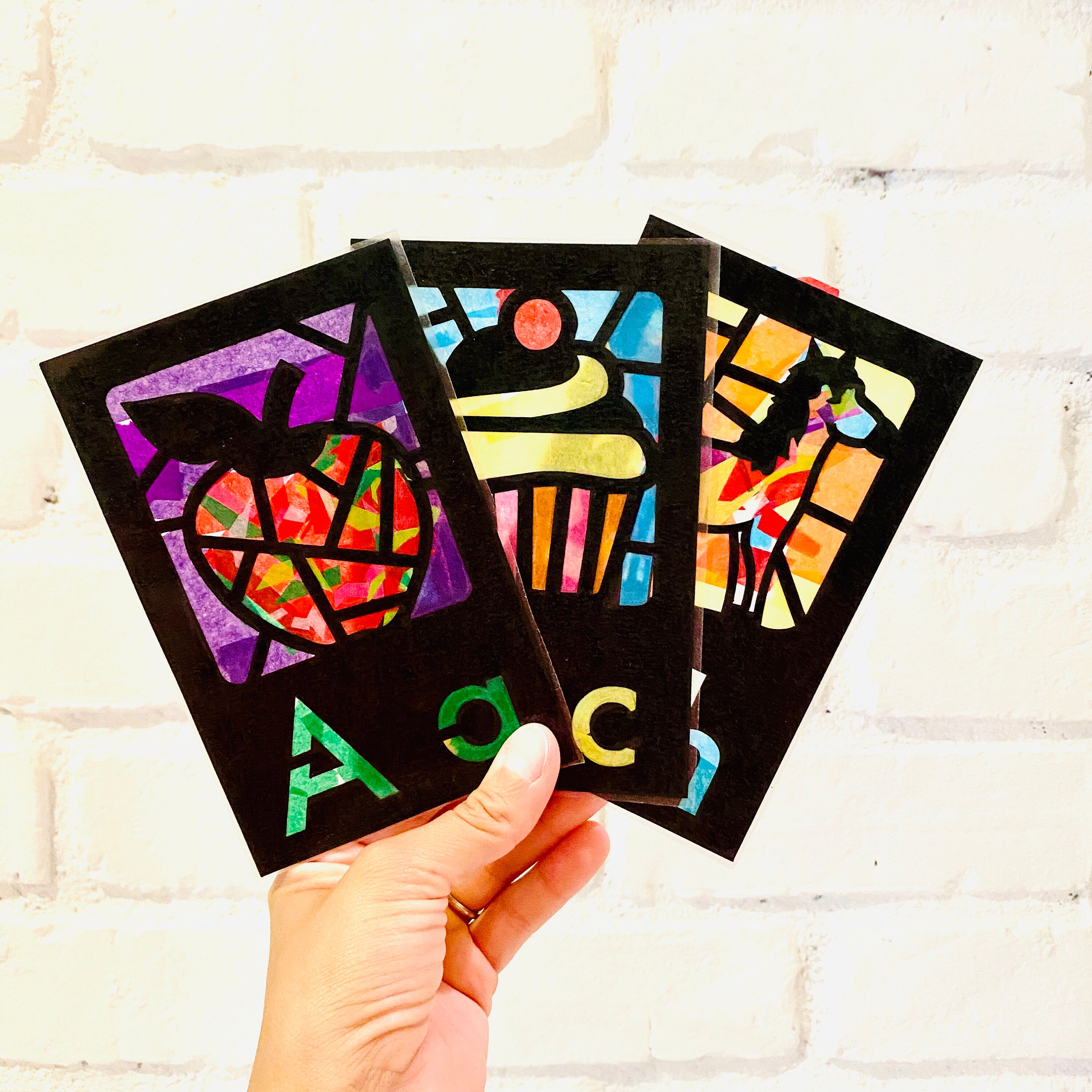 Alphabet Cards Suncatcher Kit Homeschool Montessori ABC - Etsy