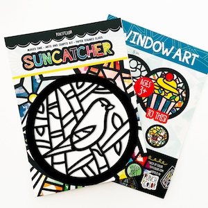 Finch Bird Suncatcher Craft Kit for Kids, Forest or Winter Woodland ...