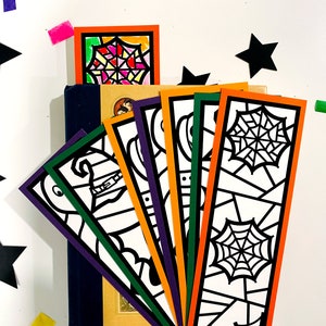 PRINTABLE Halloween Coloring Bookmarks Instant Download Halloween Kids ...