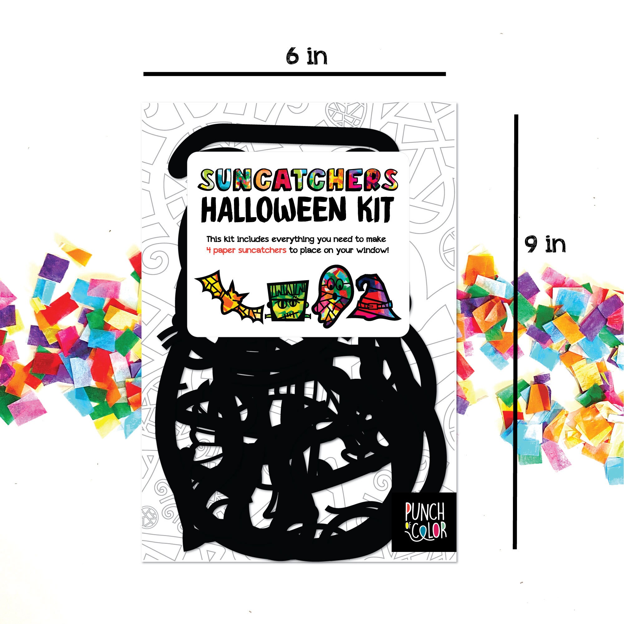 Halloween Suncatcher Kit - Halloween Class Party Craft - Halloween Gift ...