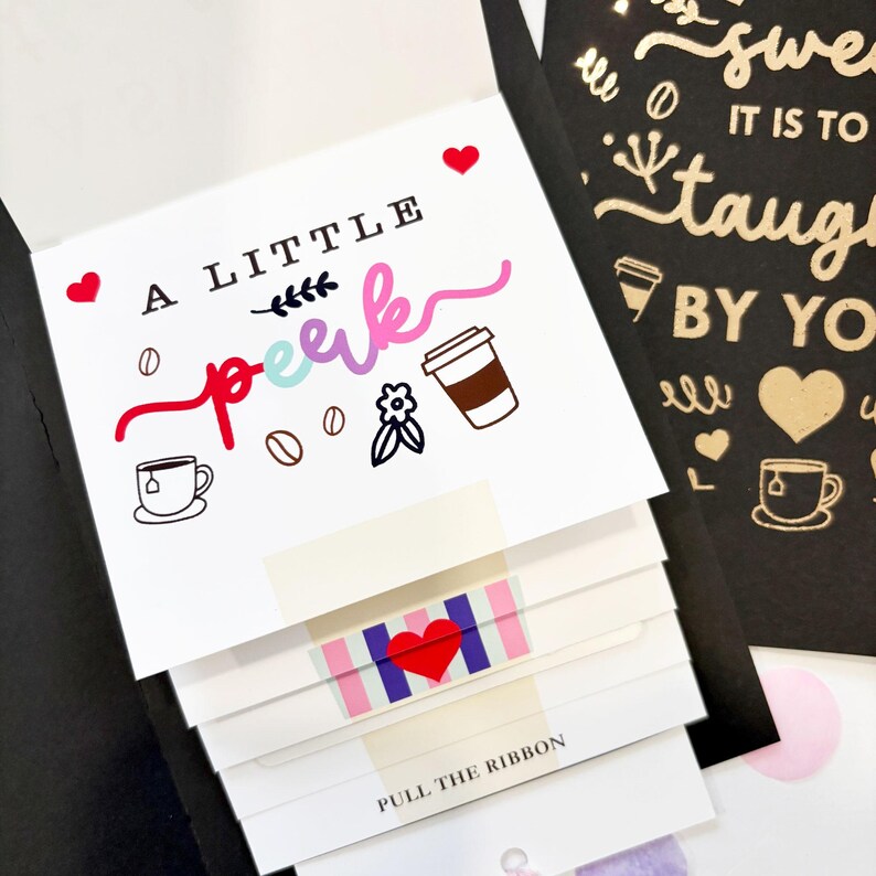 Teacher Valentine's Day Coffee Gift Card Holder Book, How Sweet It is ...
