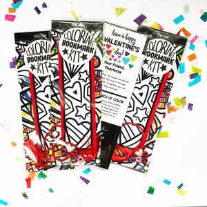 Valentine's Day Coloring Bookmark for Kids, Valentines Gifts for ...