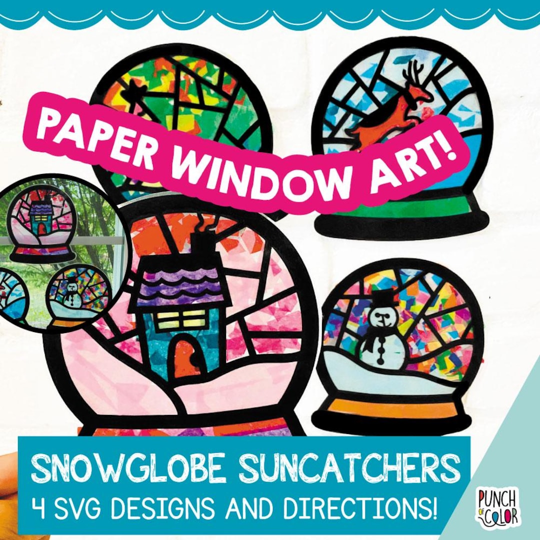 SVG File 4 Christmas Snowglobes, Make Holiday Snowglobe Suncatchers at ...