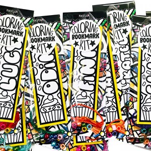 Personalized Bookmarks to Color, Kids Birthday Party Favors, Coloring ...