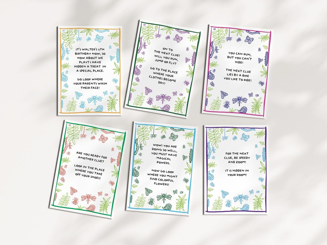 Insect Scavenger Hunt Digital Download, Editable Garden Bug Birthday ...