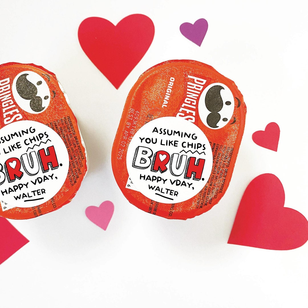 Bruh Snack Sticker Valentine for Class, Tween Chip Valentines, Anti ...