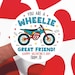 Dirt Bike Valentines Day Circular Stickers, You Are a Wheelie Great ...