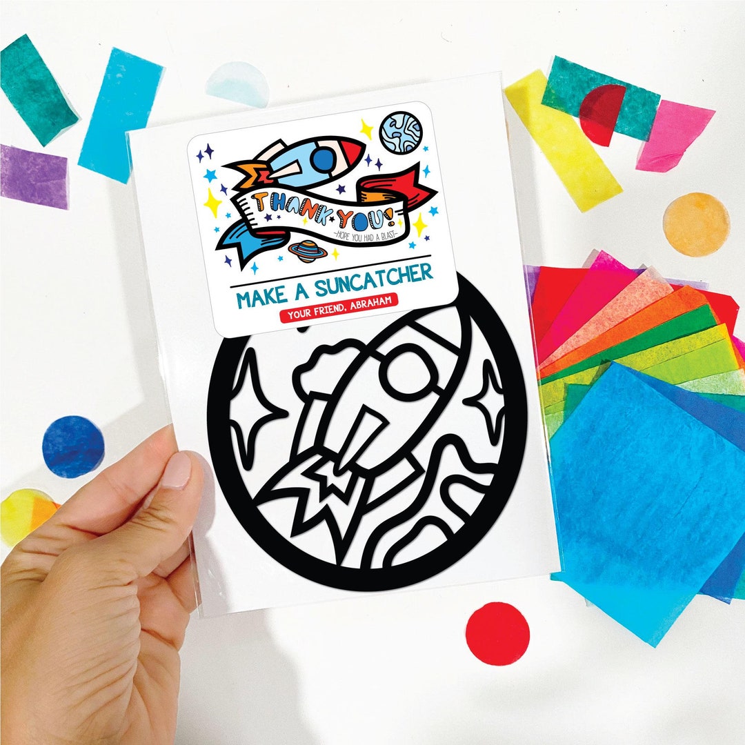 Rocket Ship Birthday Party Favor Craft Kit, Outer Space Birthday Party ...