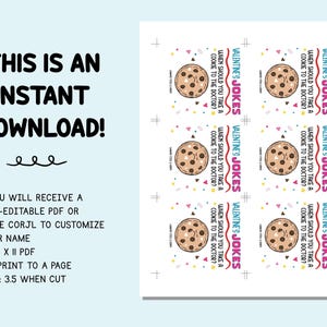 Cookie Valentines Day Cards Printable, Kids Joke Valentine's Day Card ...