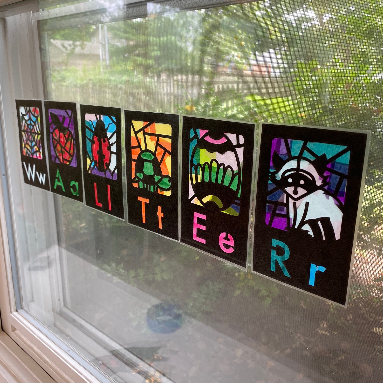 Alphabet Cards Suncatcher Kit Homeschool Montessori ABC - Etsy