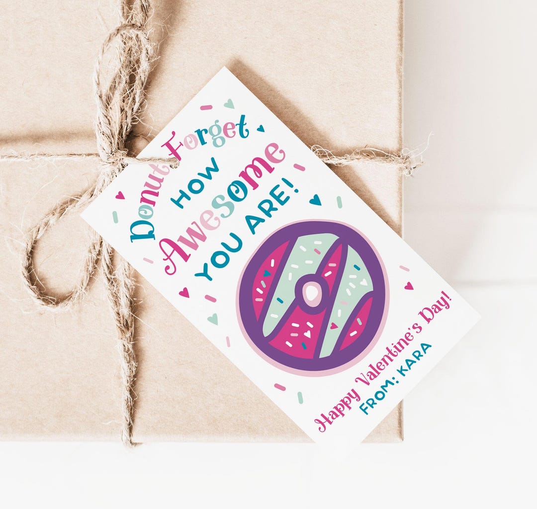 Printable Donut Forget How Awesome You Are Valentine, Coworker ...