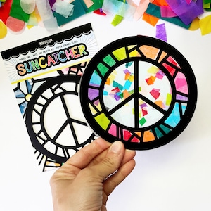 Peace Sign Suncatcher Craft Kit, Hippie Birthday Party Favors for Kids ...