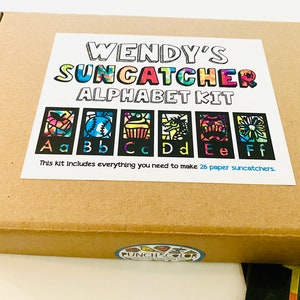 Alphabet Cards Suncatcher Kit Homeschool Montessori ABC Flashcards ...