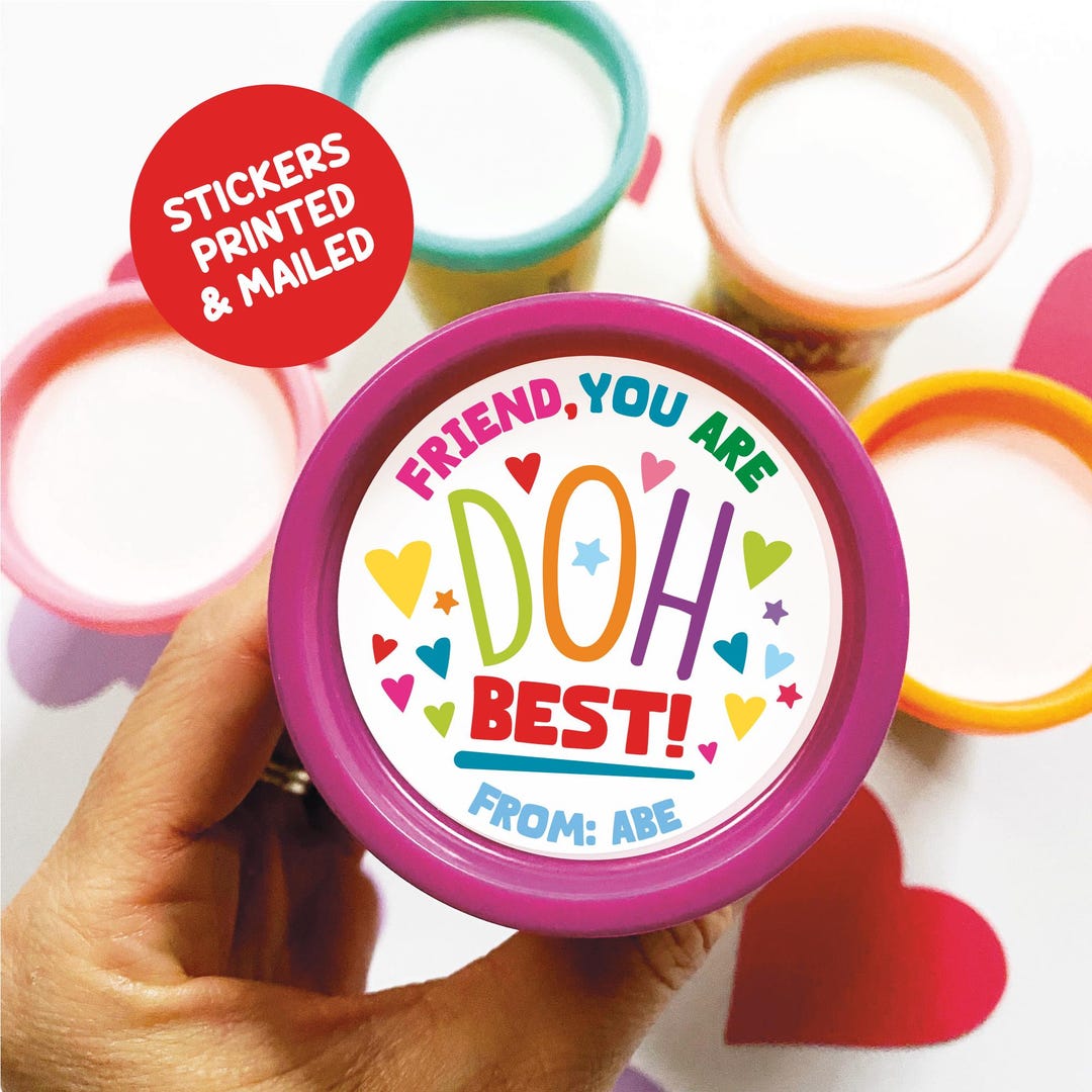 20 You Are DOH Best Favor Stickers, Clay Dough Play Label Printed ...