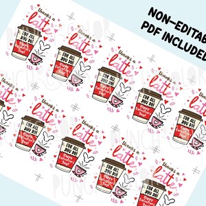 Thanks a Latte Teacher Valentine Printable, Teacher Appreciation ...